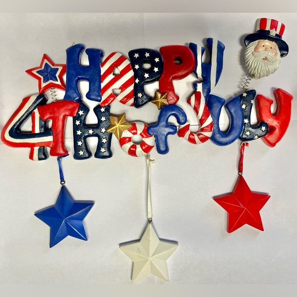 Holiday | 4th Of July Patriotic Red White Blue Wall Plaque | Poshmark
